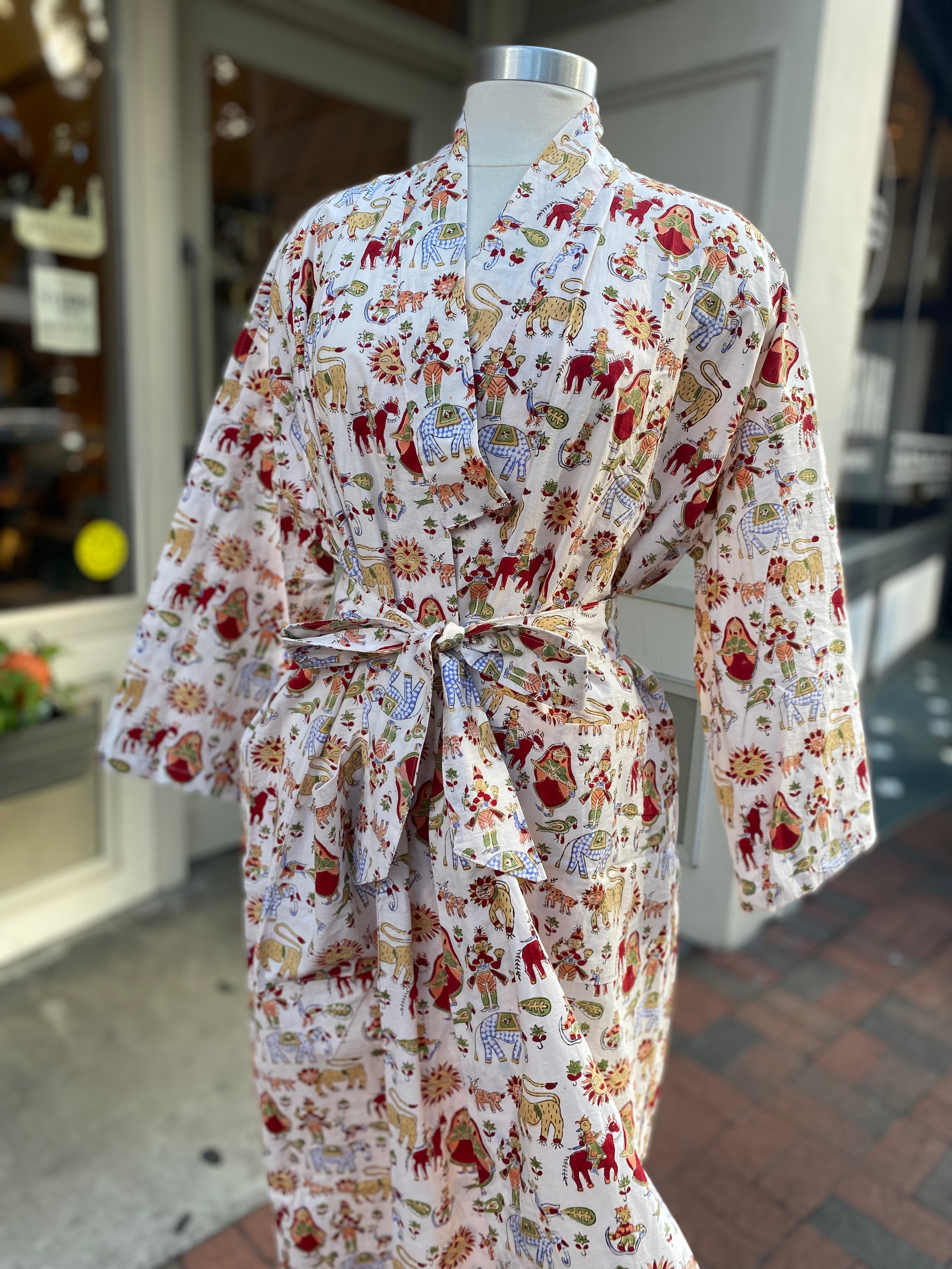 Carnival Cotton Robe – Terra Cotta Savannah