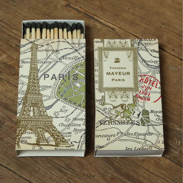 Matchbox - Map of Paris – Terra Cotta Savannah